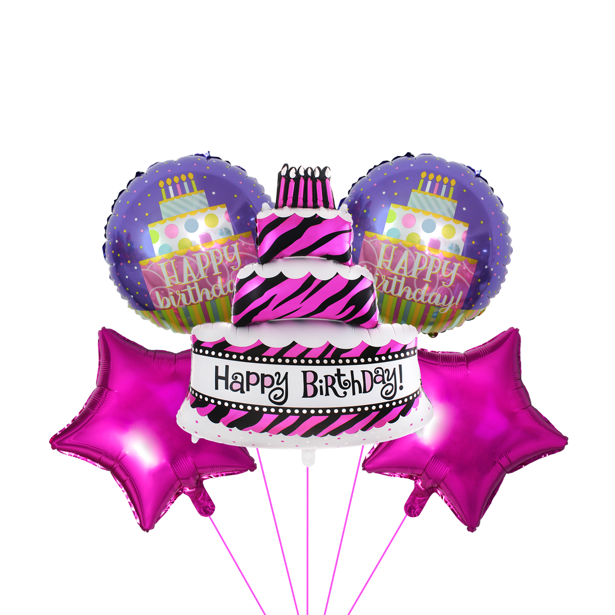 HAPPY BIRTHDAY HOT PINK TIGER BOUQUET – The Party Station